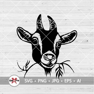 Goat Head Svg, Goat Face Svg, Farm Animal Svg, Goat Svg Files, Goat ...