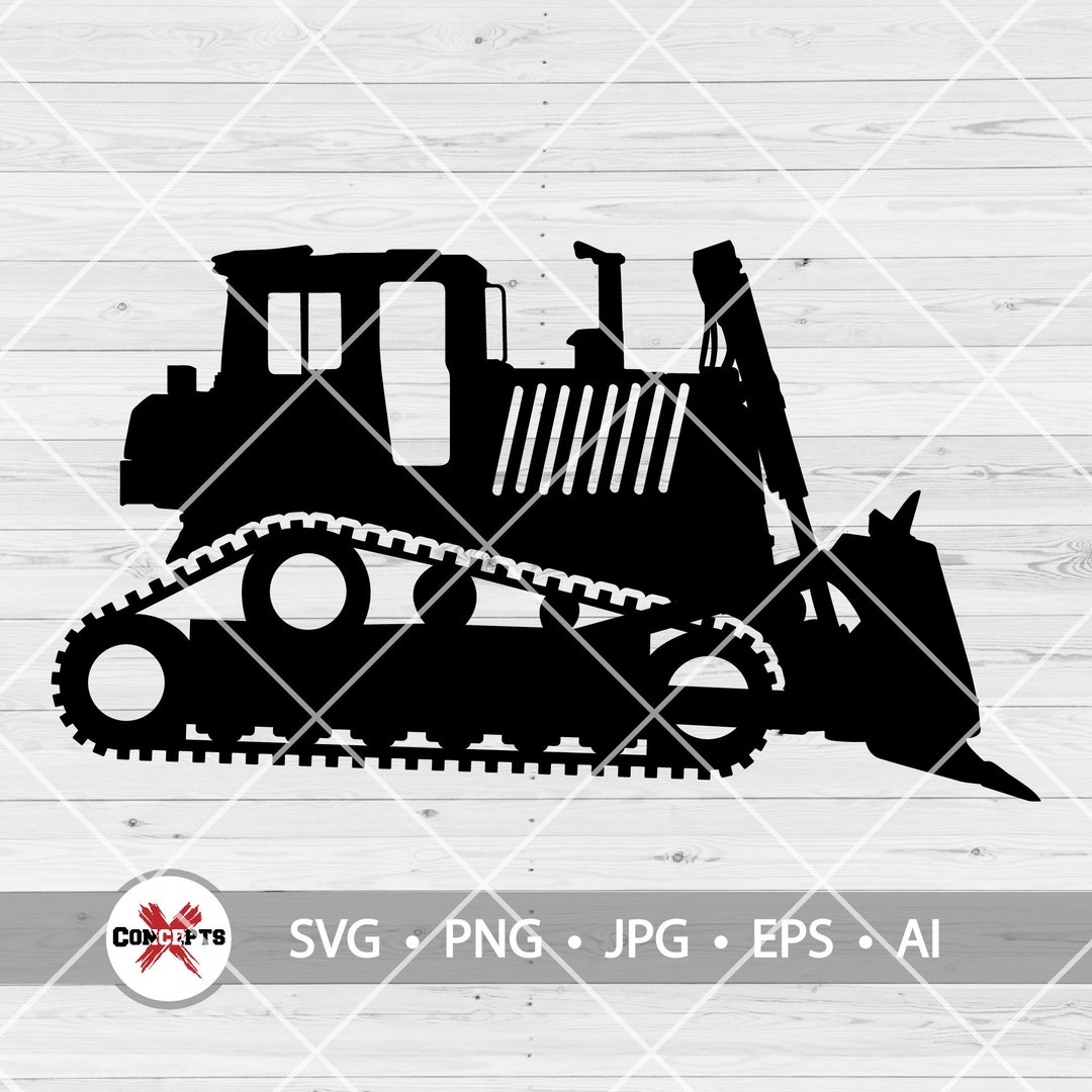 Bulldozer Svg File, Bulldozer Clipart, Heavy Equipment Bulldozer ...
