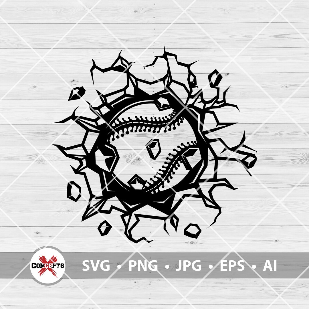 Smashing Baseball SVG, Baseball SVG, Baseball Clipart, Softball SVG ...