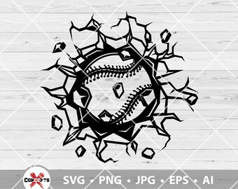 Smashing Baseball Logo SVG, Baseball SVG, Softball SVG, Baseball ...