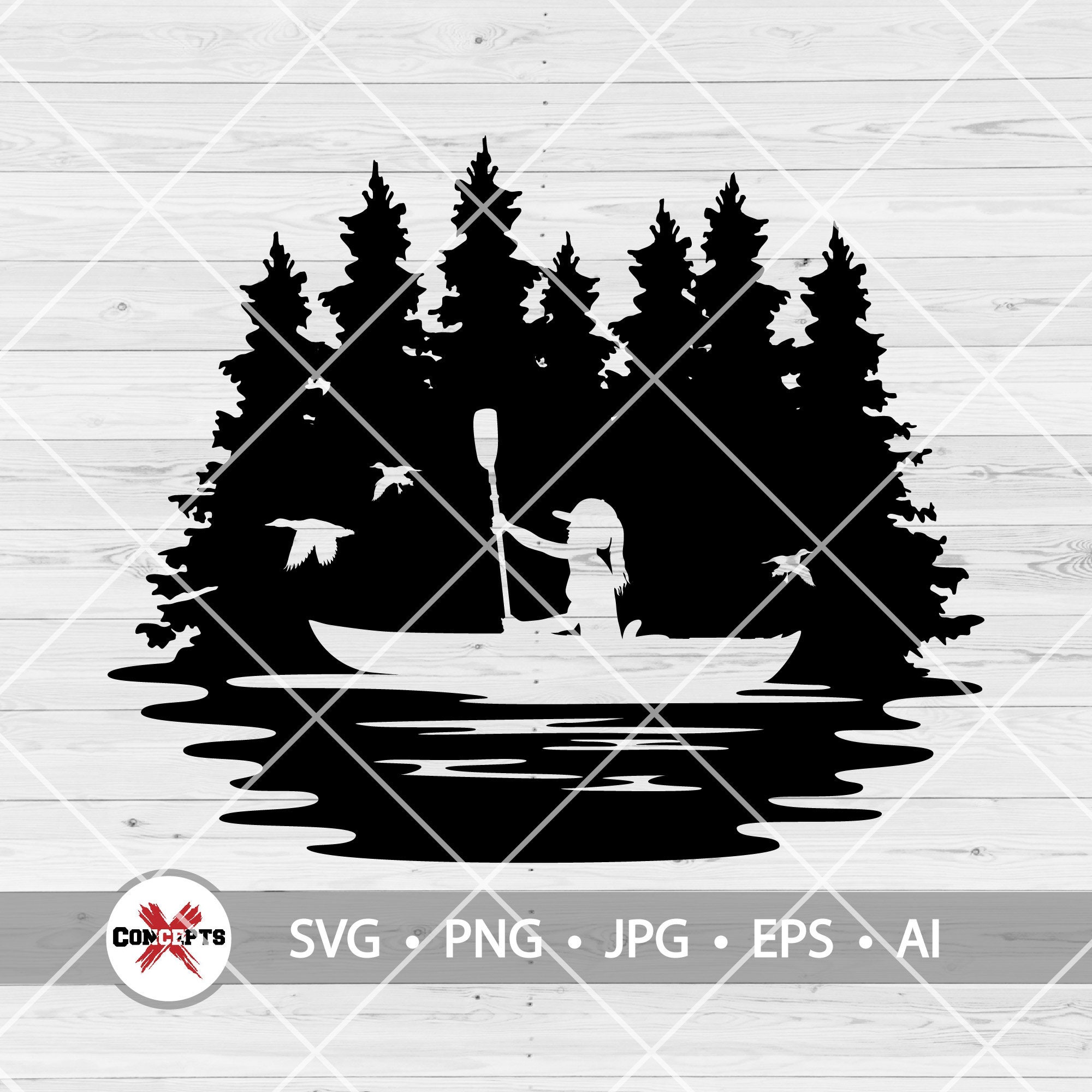 Kayak SVG Kayak Silhouette Canoe Svg Canoe Silhouette | Etsy