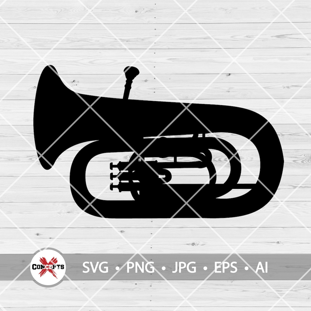 Tuba SVG File, Tuba Clipart, Musical Instruments Svg, Tuba Vector ...
