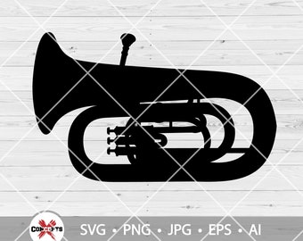 Tuba SVG Cut File, Svg Files for Cricut, Tuba Clipart, Music Svg ...