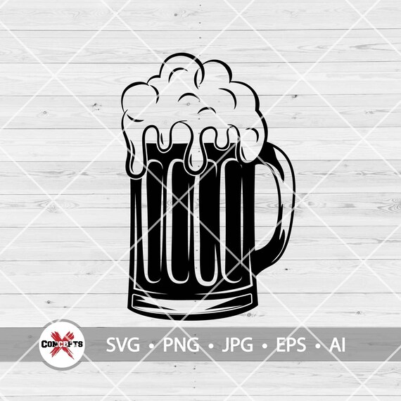 Beer Mug Svg Beer Clipartalcohol Svg Beer Mug Png Cheers - Etsy