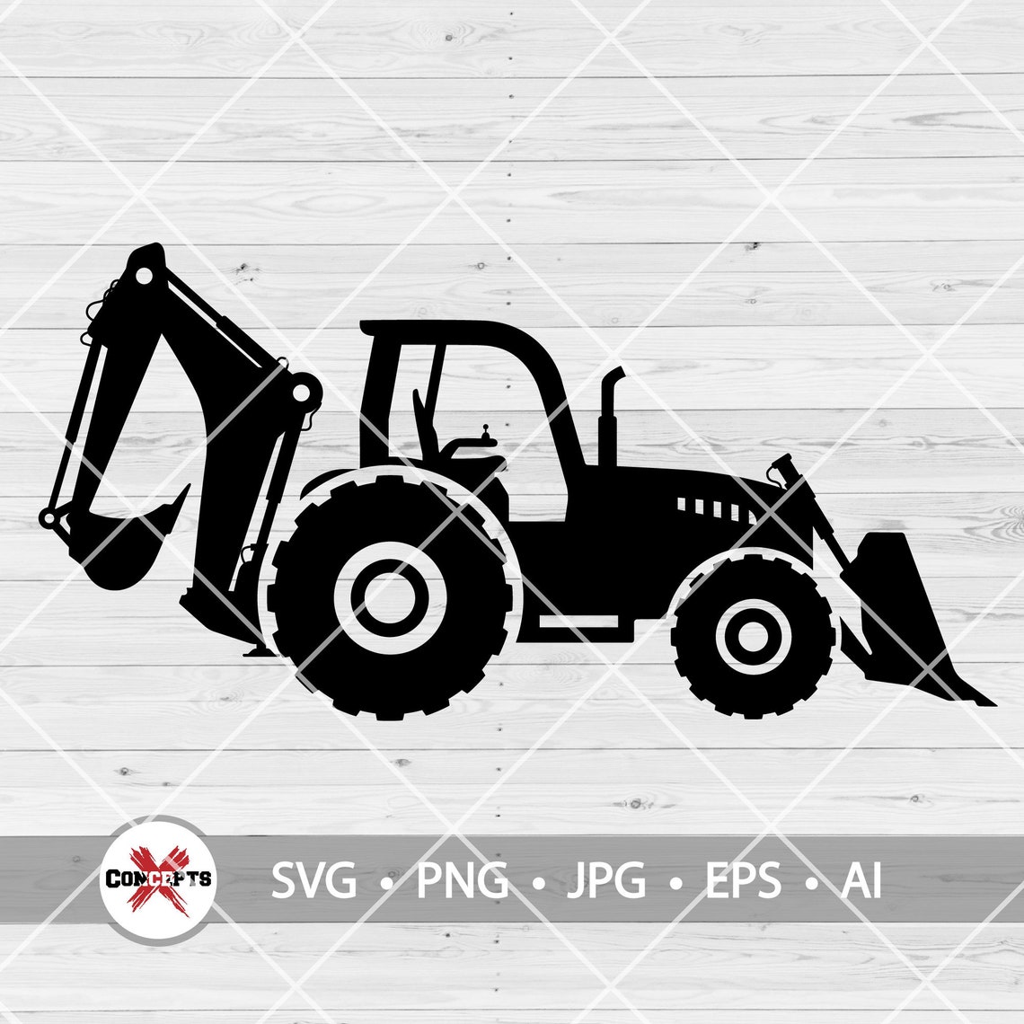 Backhoe SVG File Backhoe Loader Svg Construction SVG | Etsy