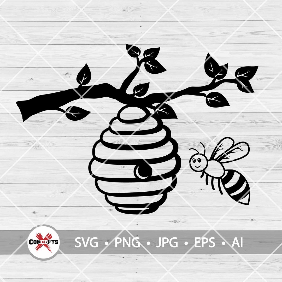 Beehive Svg, Bee SVG, Honey Bee SVG, Layered Bee Cut File, Bee Outline ...