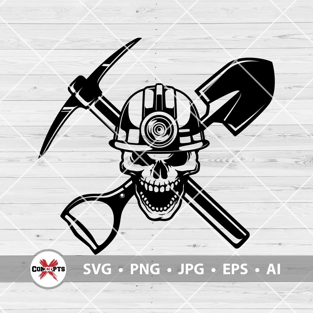 Coal Miner Skull Svg Mining Skull Svg Miner Skull Svg Miner - Etsy UK