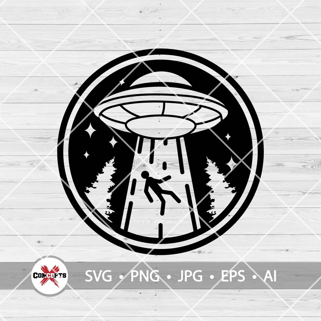 Alien Abduction Svg, Alien Svg, UFO Svg, Alien Shirt, Mountain Scene ...