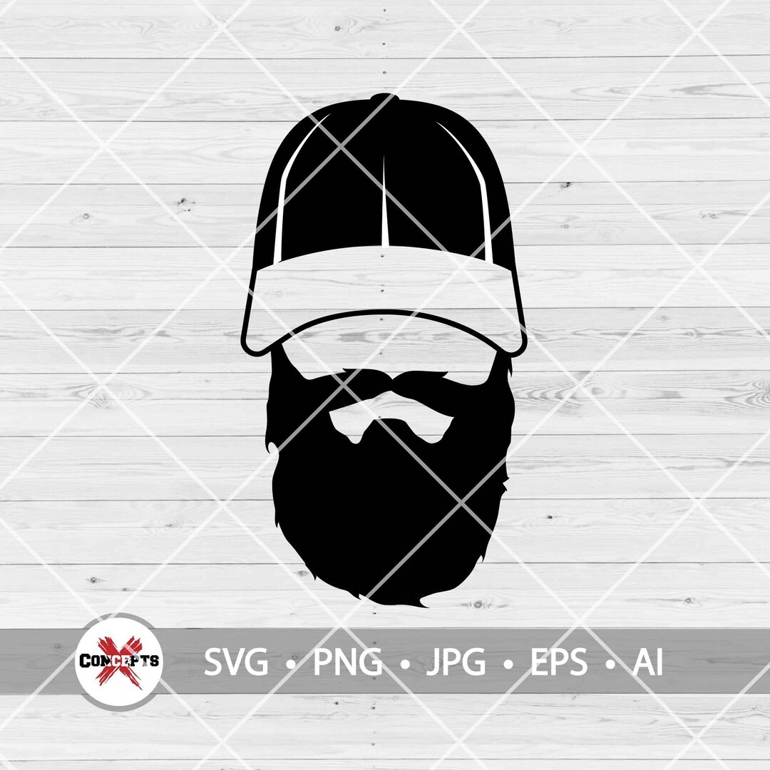 Beard Man Svg, Dad Hat Svg, Badass Beard Dad Svg, Beard Svg, Mustache ...