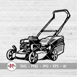 Push Mower SVG, Push Lawnmower SVG, Lawn Mower Clip Art, Push Lawn ...