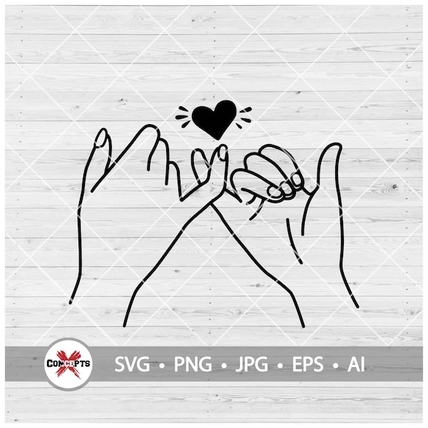 Best Friend Pinky Promise Svg - Etsy