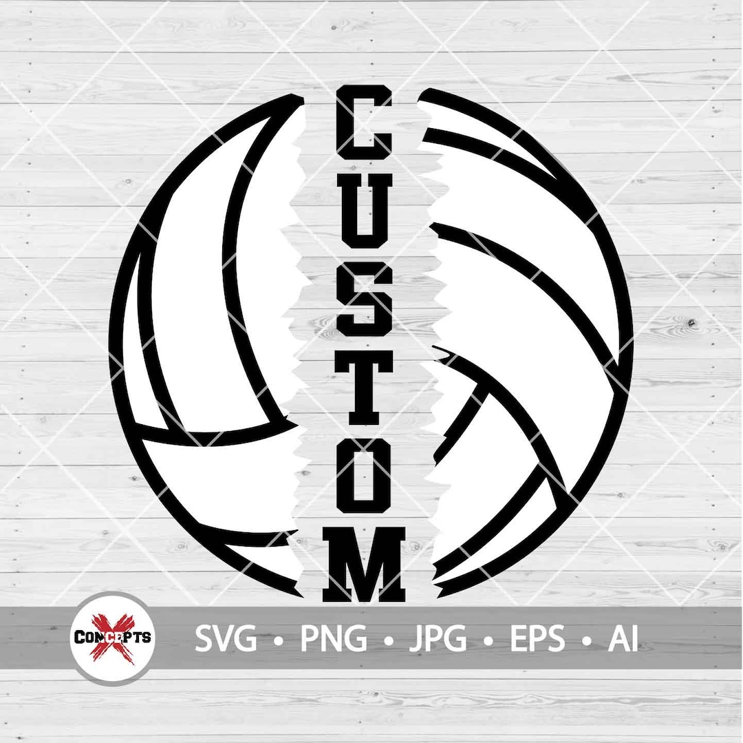 Custom Volleyball SVG, Volleyball SVG, Distressed Volleyball ...