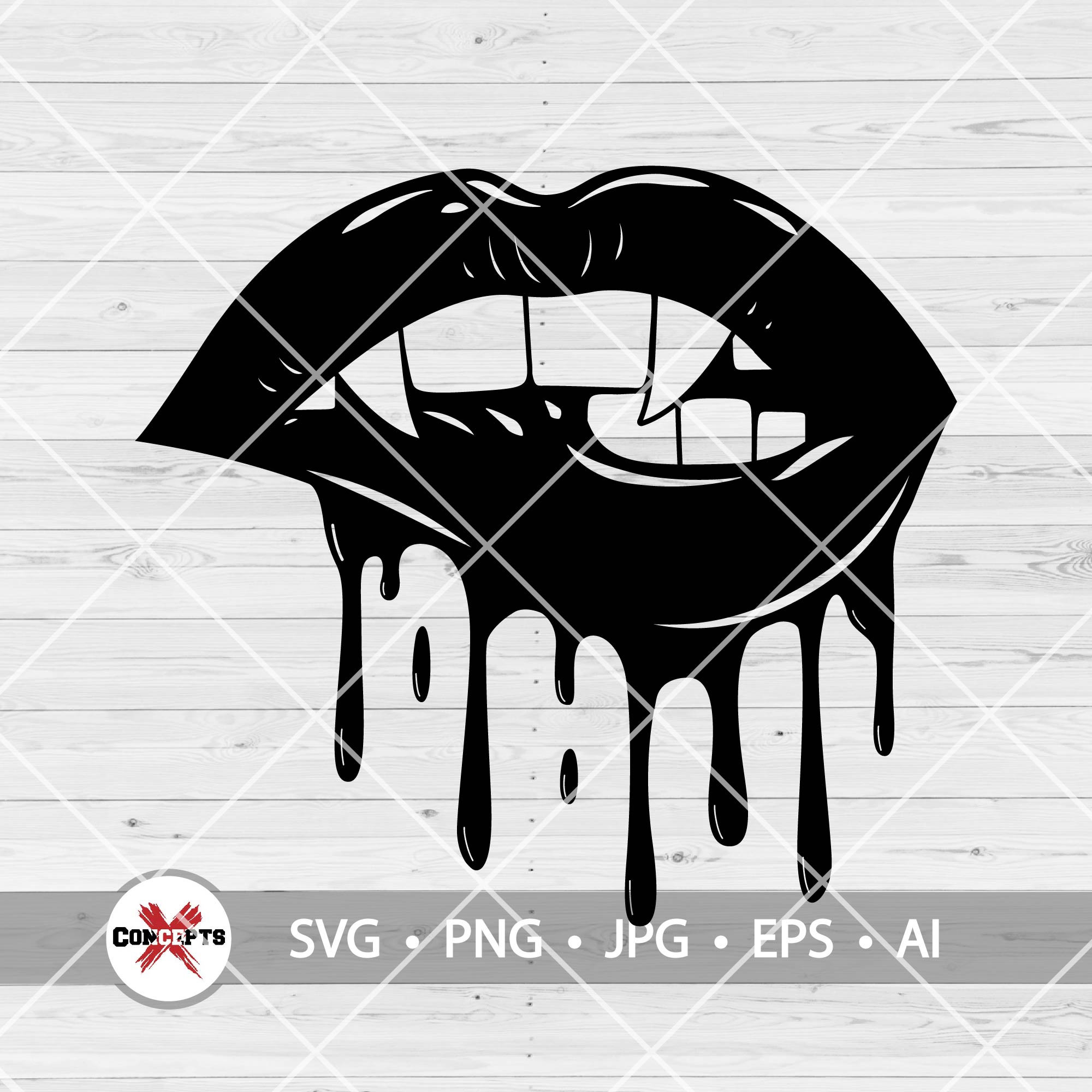 Vampire Lips SVG Halloween SVG Dripping Lips SVG Gothic - Etsy