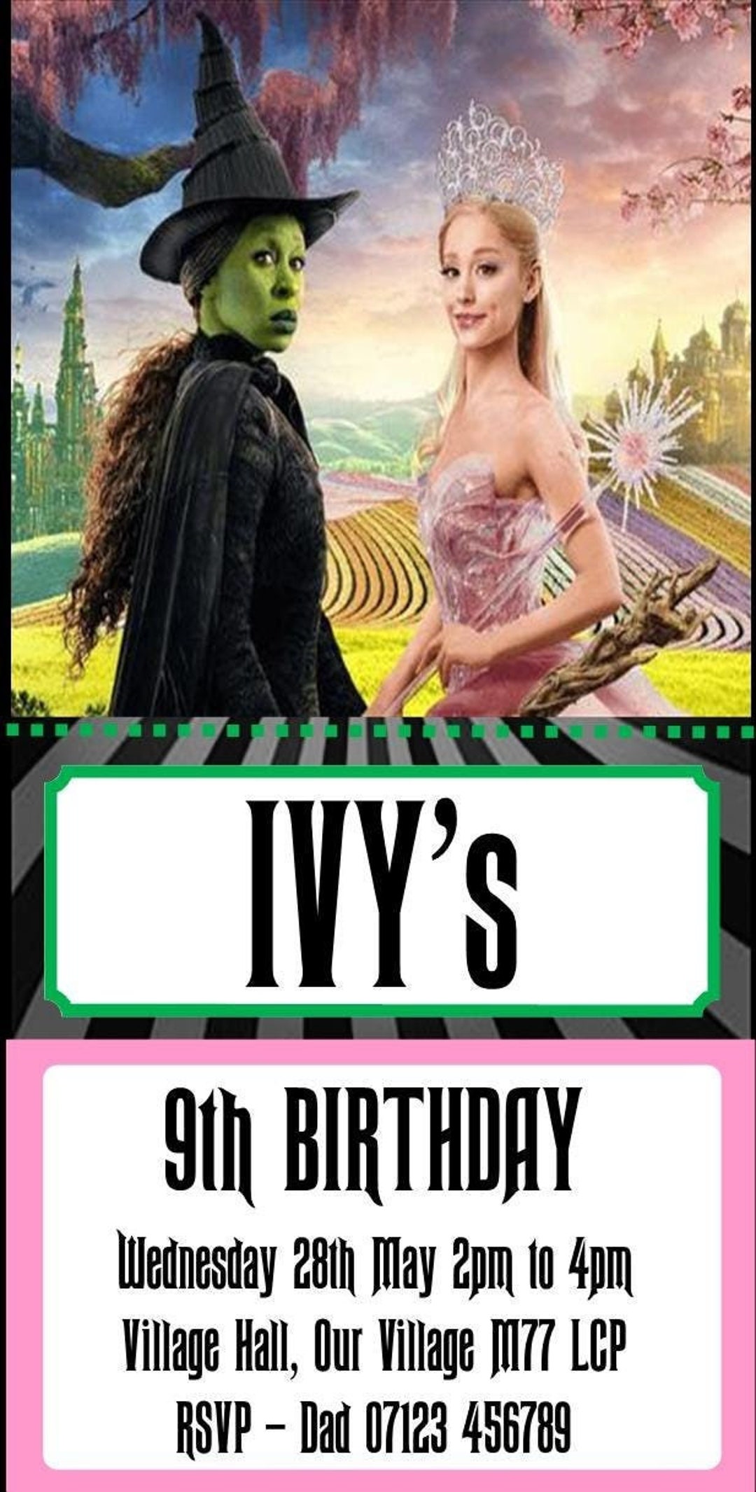 Personalised Party / Invitations / Birthday / Children's Party / Wicked ...