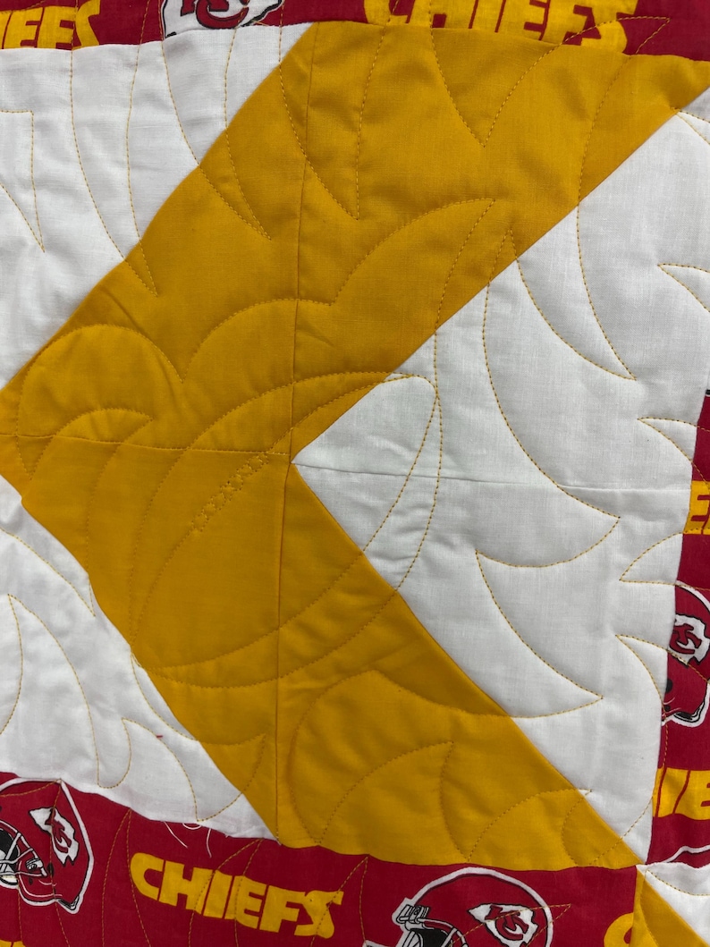 KC Chiefs Large Throw Quilt - Etsy