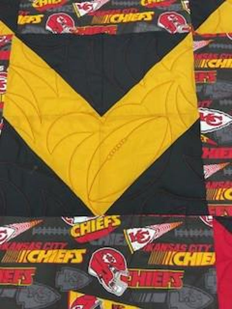KC Chiefs Large Throw Quilt - Etsy