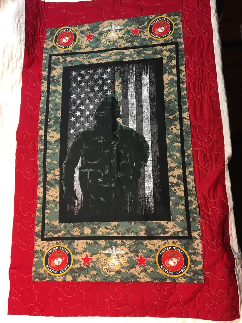 Personalized Serviceman Military Hero Quilted Throw - Etsy
