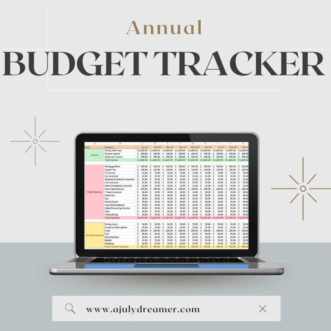 Annual Budget Spreadsheet | Budget Spreadsheet | Excel Sheets Budget ...