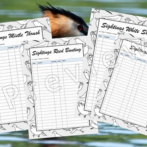 Bird Watching: 115 PDF Files, Instant Download, Printable, Bird Log in ...