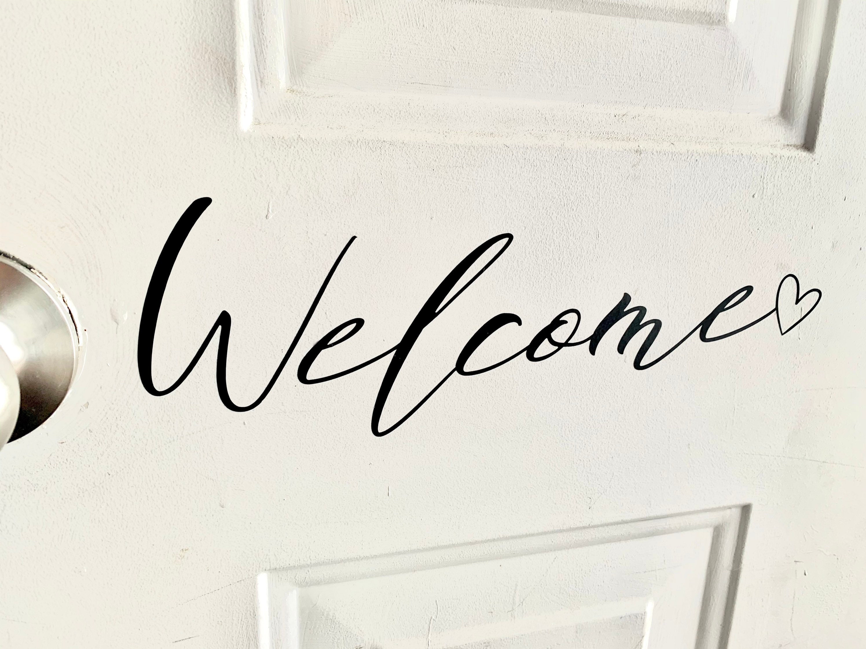 Welcome Door Decal - Etsy