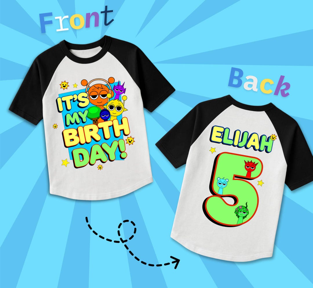 Sprunki Game Shirt, Sprunki Birthday Shirt, Sprunki Shirt for Boy, Cool ...