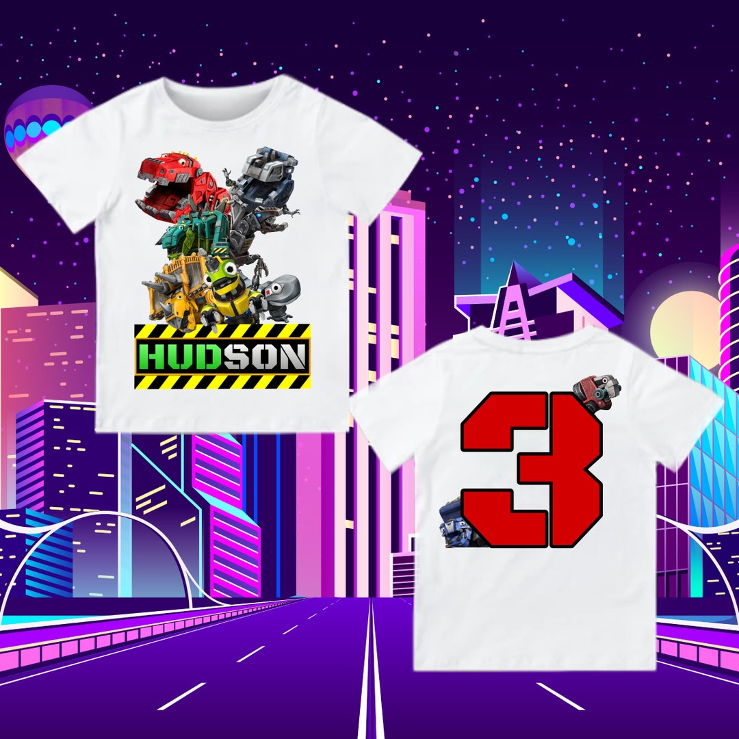Custom Dinotrux Birthday Shirt - Dino Trux Theme Shirt Personalized ...