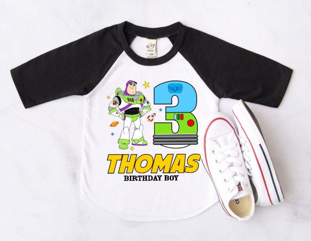 Three Infinity and Beyond Birthday T Shirt, Buzz Theme Party, Outfit ...