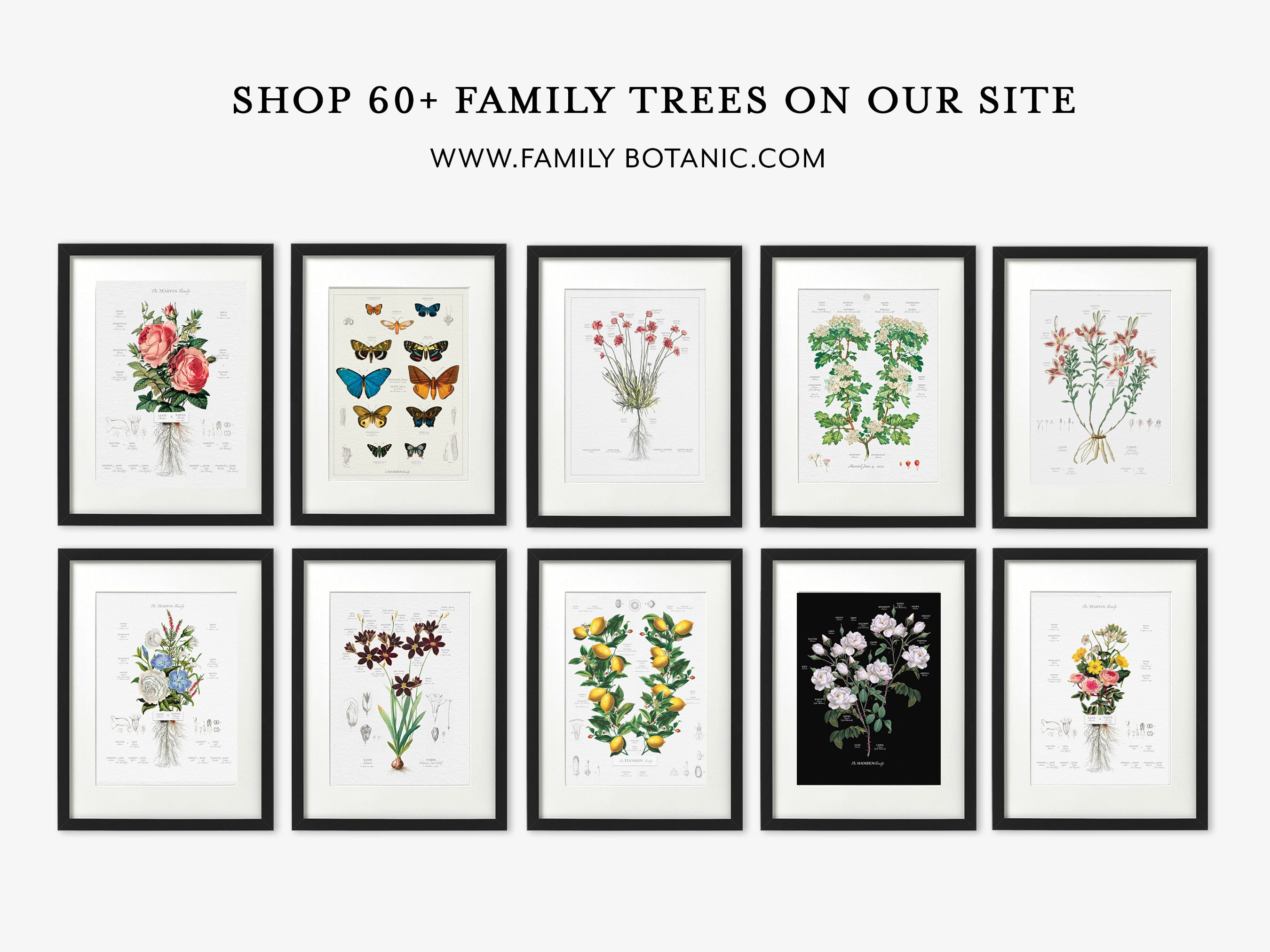 Family Tree Custom Family Wall Art Framed Gift for Grandparent ...