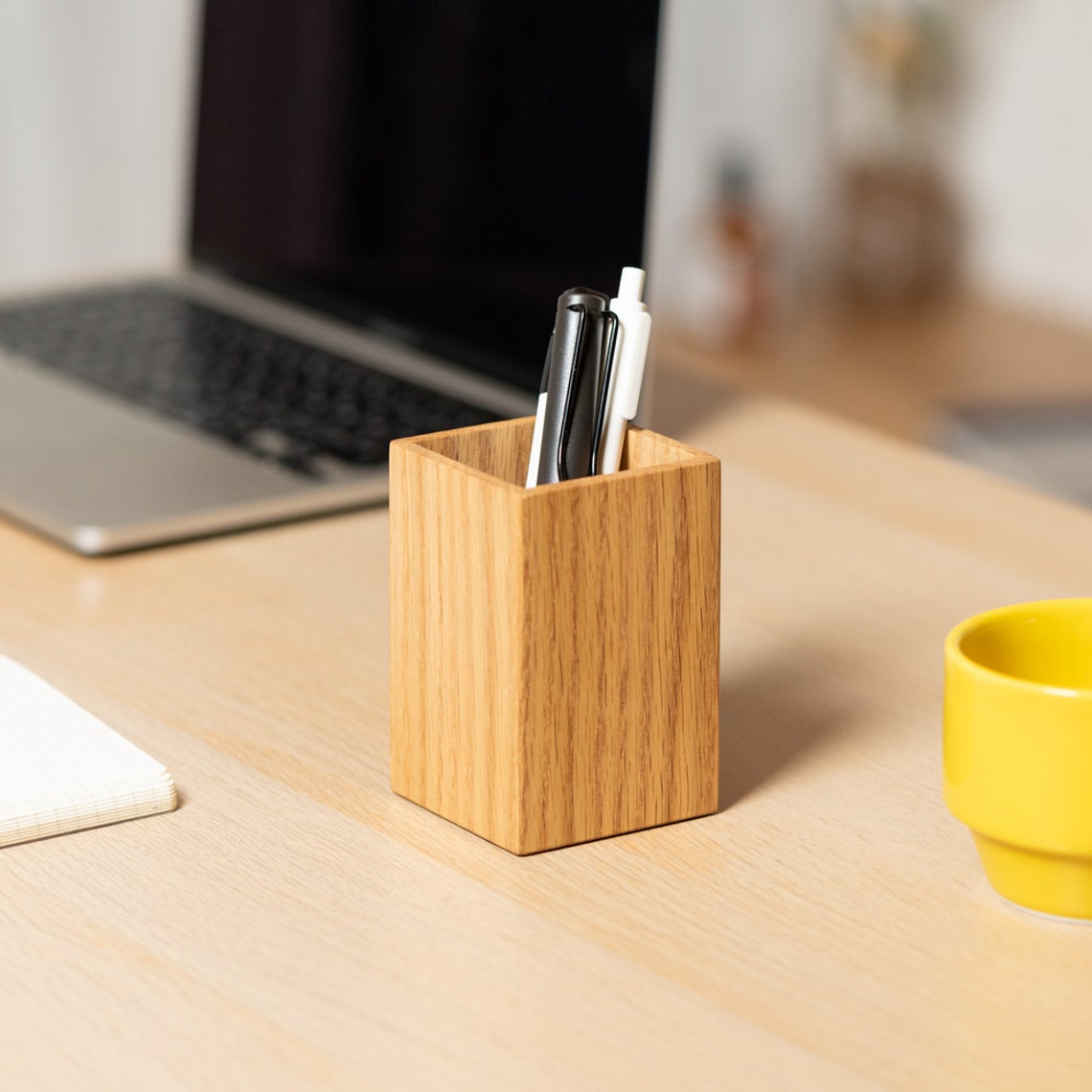 Wooden Desktop Pen Holder | Pen Cup | Desk Organizer | Simple Design ...