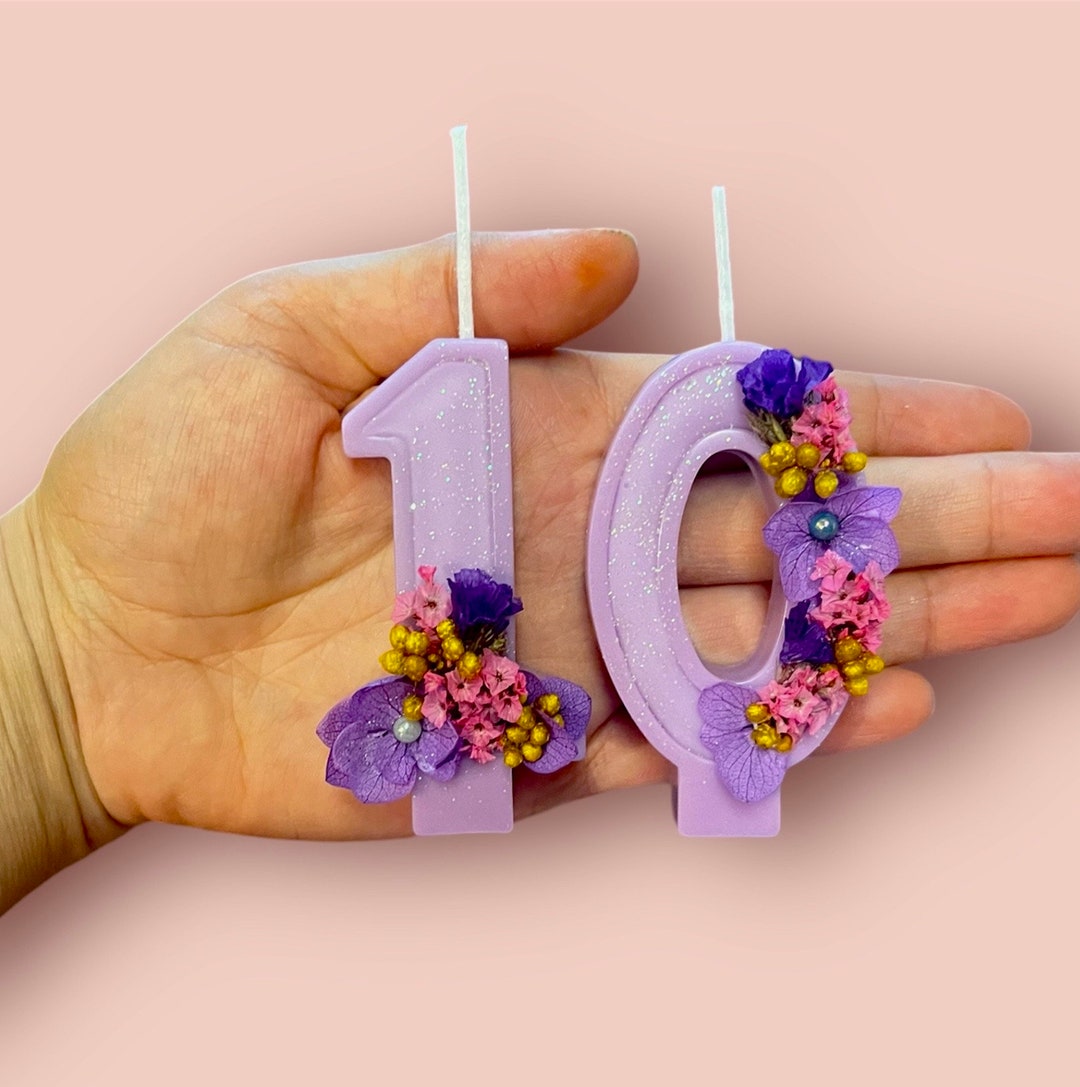 Happy Birthday Number Candles. Cake Toppers. Cake Decoration.sunflower ...