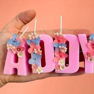 Customized Birthday Candles. Letters Candles. Unique Name Candles ...