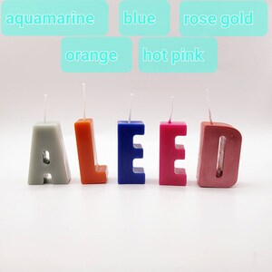 Personalized Letter Candles: Soy Wax Alphabet Cake Toppers - Etsy