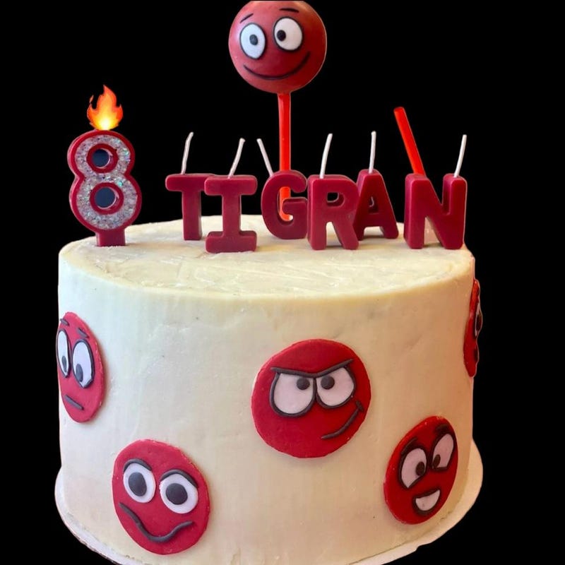 Custom Letter Cake Candle - Etsy