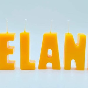Personalized Letter Candles: Soy Wax Alphabet Cake Toppers - Etsy