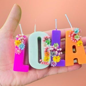 Customized Birthday Candles. Letters Candles. Unique Name Candles ...