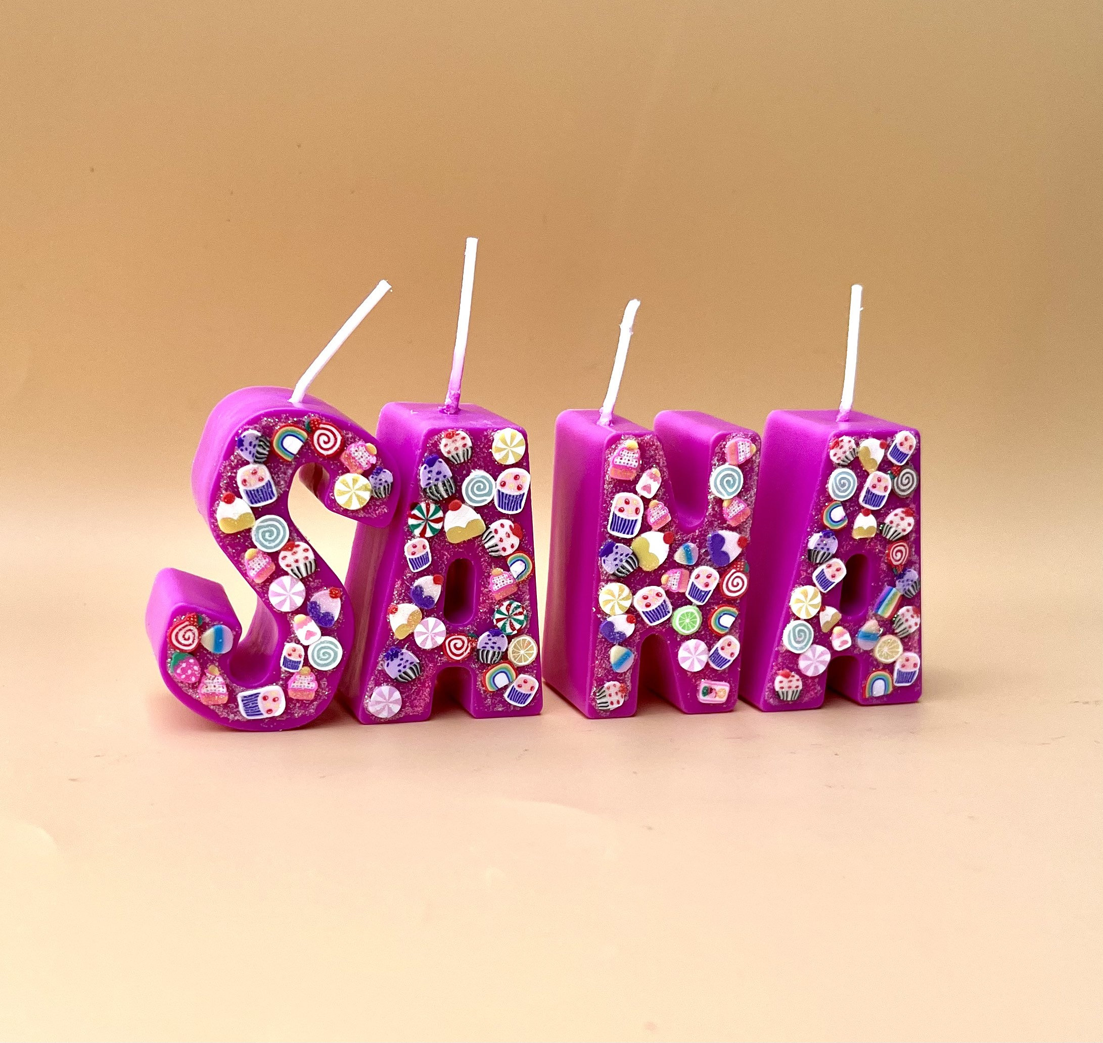 Personalized Letter Candles: Soy Bee Wax Blend, Sunflower Birthday Cake ...