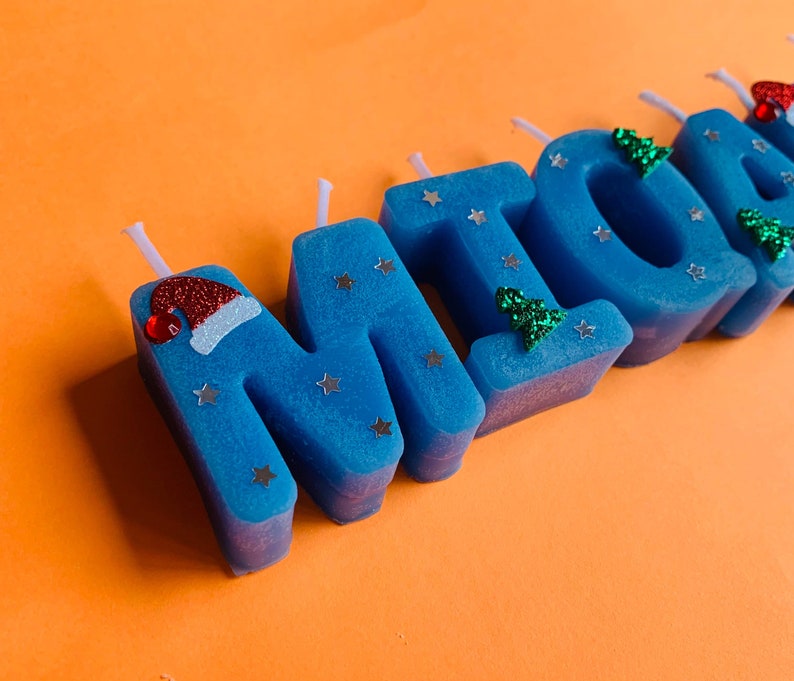 Custom Name Candles, Star Cake Topper, Birthday Party Decor, Soy Wax ...