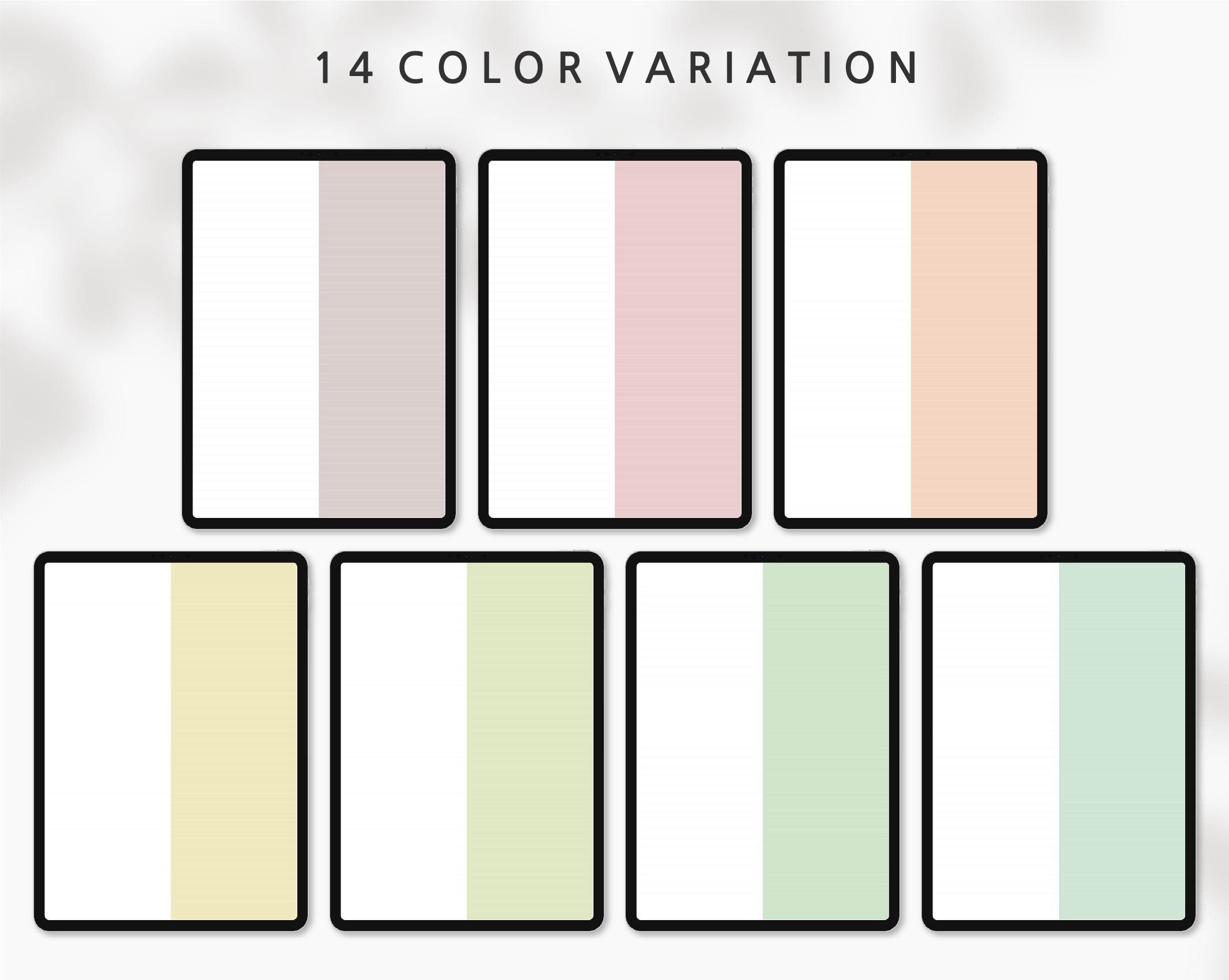 Digital Note Templates Two Column Minimalist Notebook Digital - Etsy