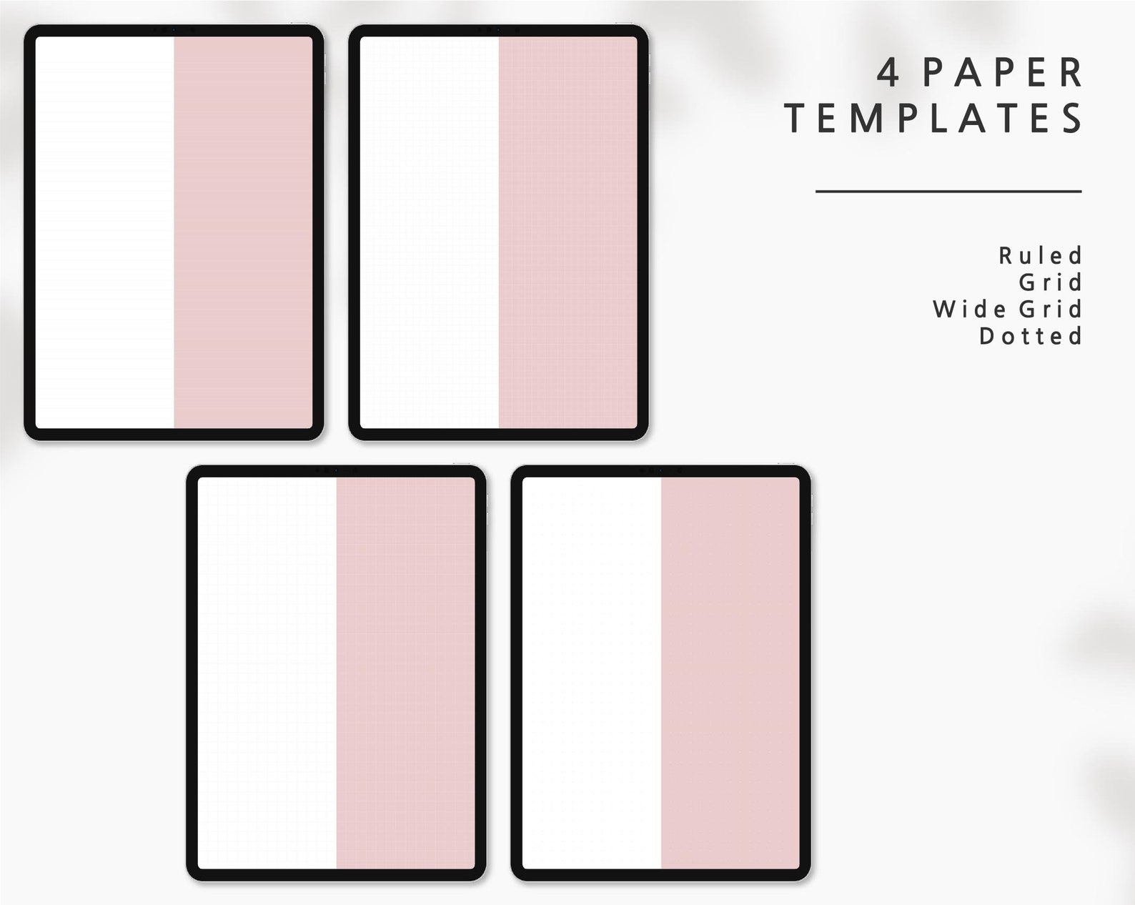 Digital Note Templates Two Column Minimalist Notebook Digital - Etsy