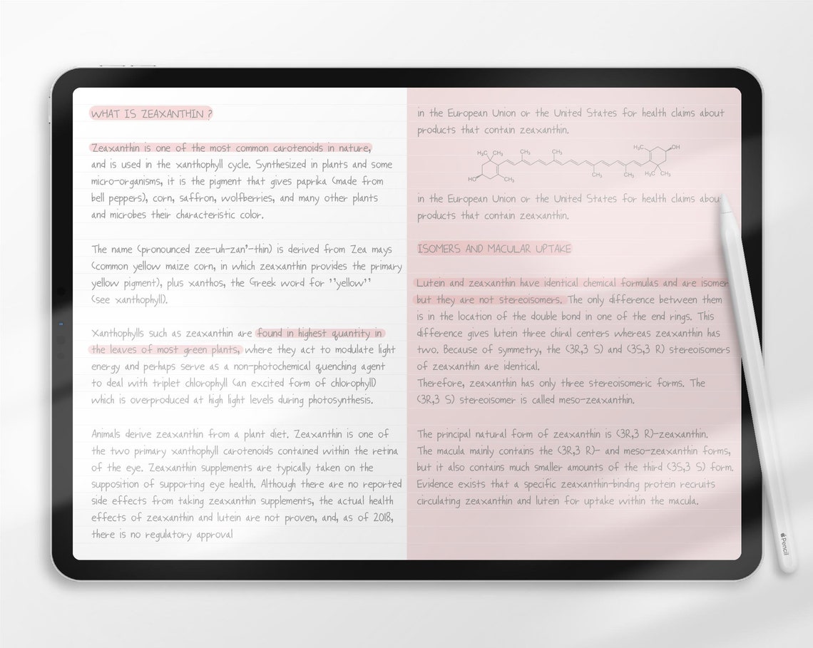 Digital Note Templates Horizontal Two Column Minimalist - Etsy