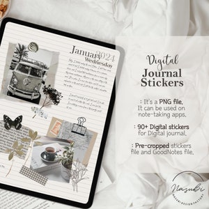 Digital Journal Stickers Bullet Journal Stickers Stickers for iPad Pre ...