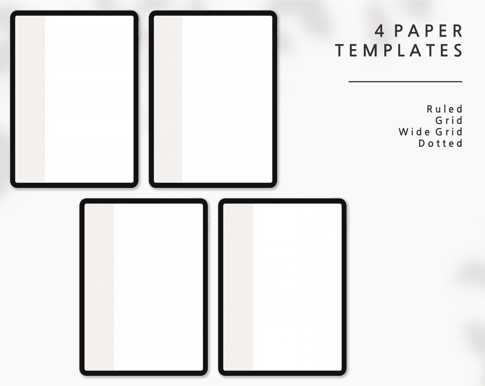Digital Note Templates Two Column Minimalist Notebook Digital ...
