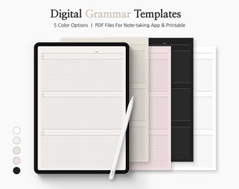 8 Tab Digital Language Study Notebook Vocabulary Language - Etsy UK