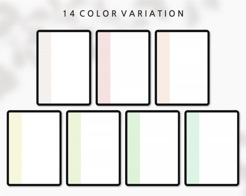 Digital Note Templates Two Column Minimalist Notebook Digital - Etsy