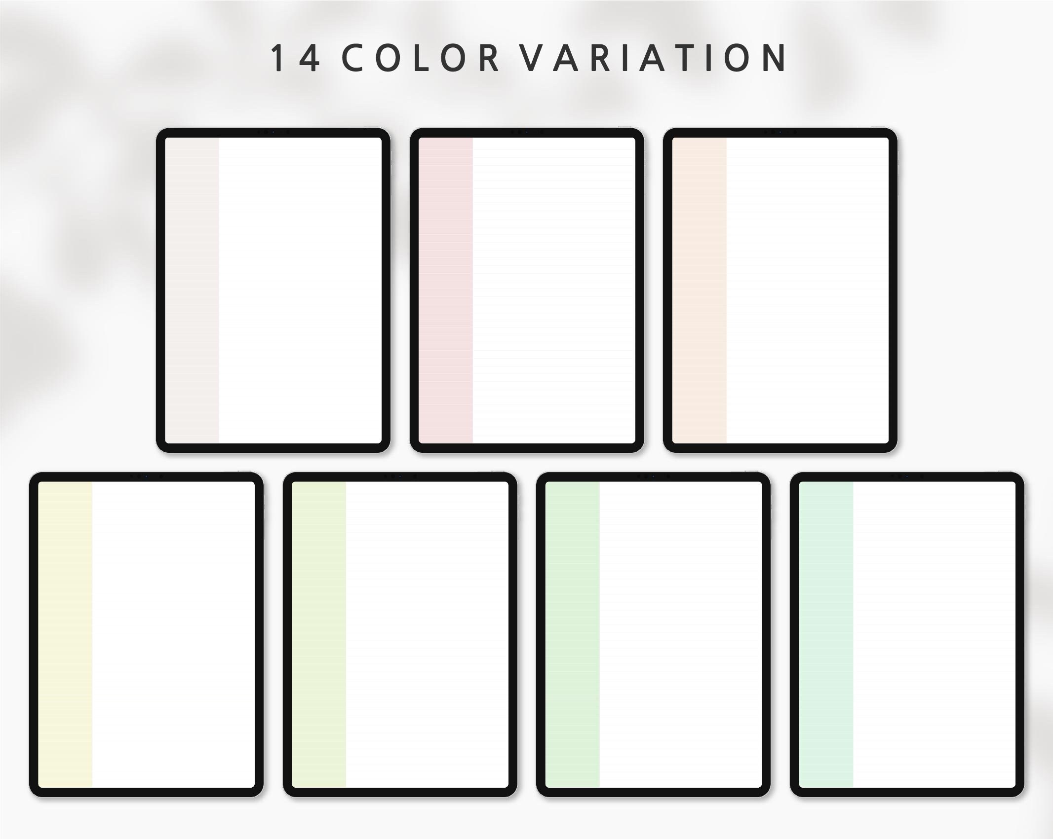 Digital Note Templates Two Column Minimalist Notebook Digital - Etsy