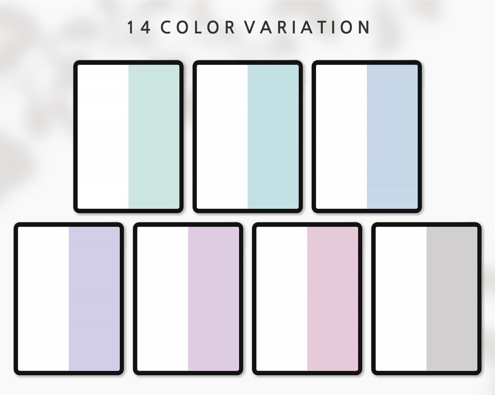 Digital Note Templates Two Column Minimalist Notebook Digital - Etsy