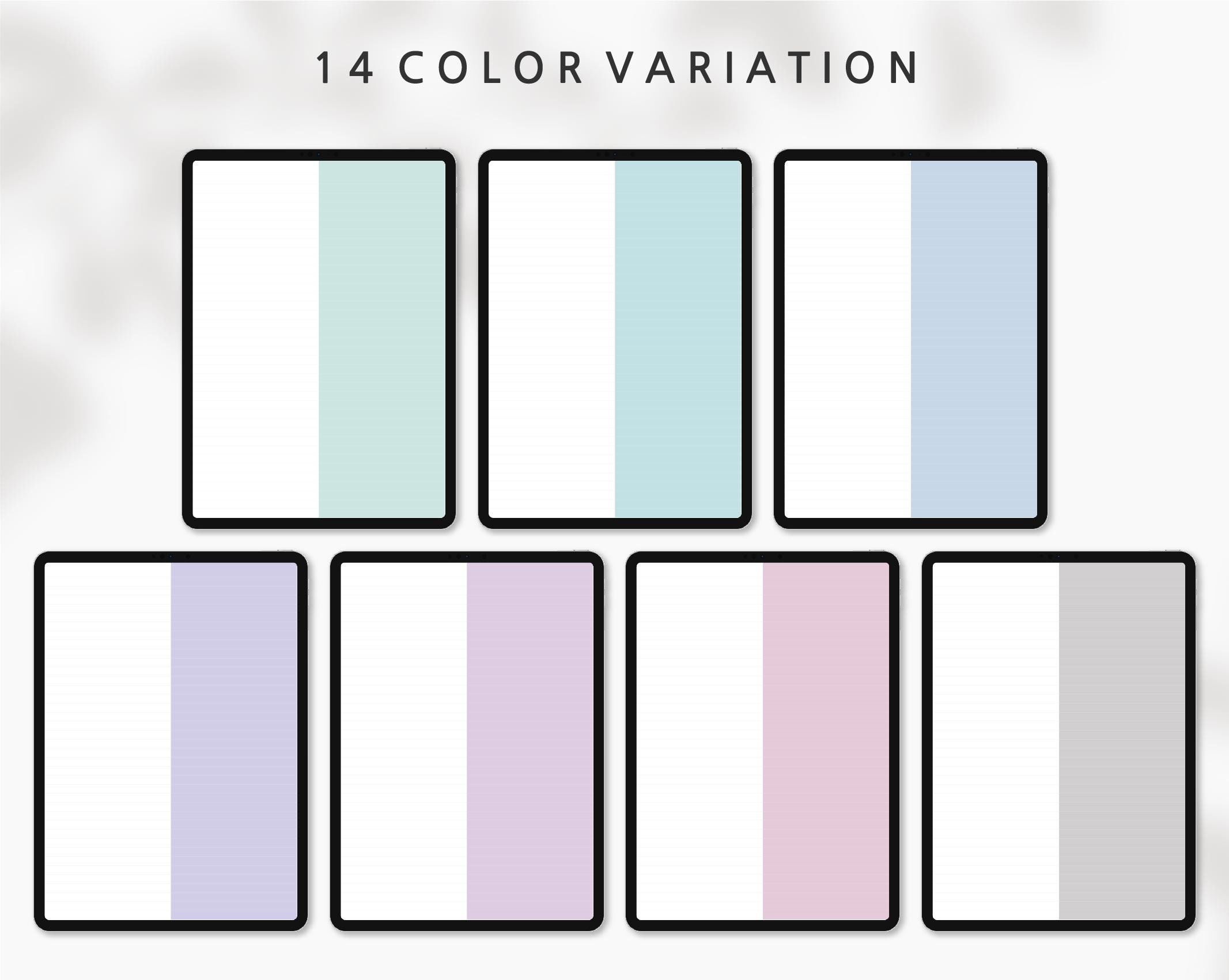 Digital Note Templates Two Column Minimalist Notebook Digital - Etsy