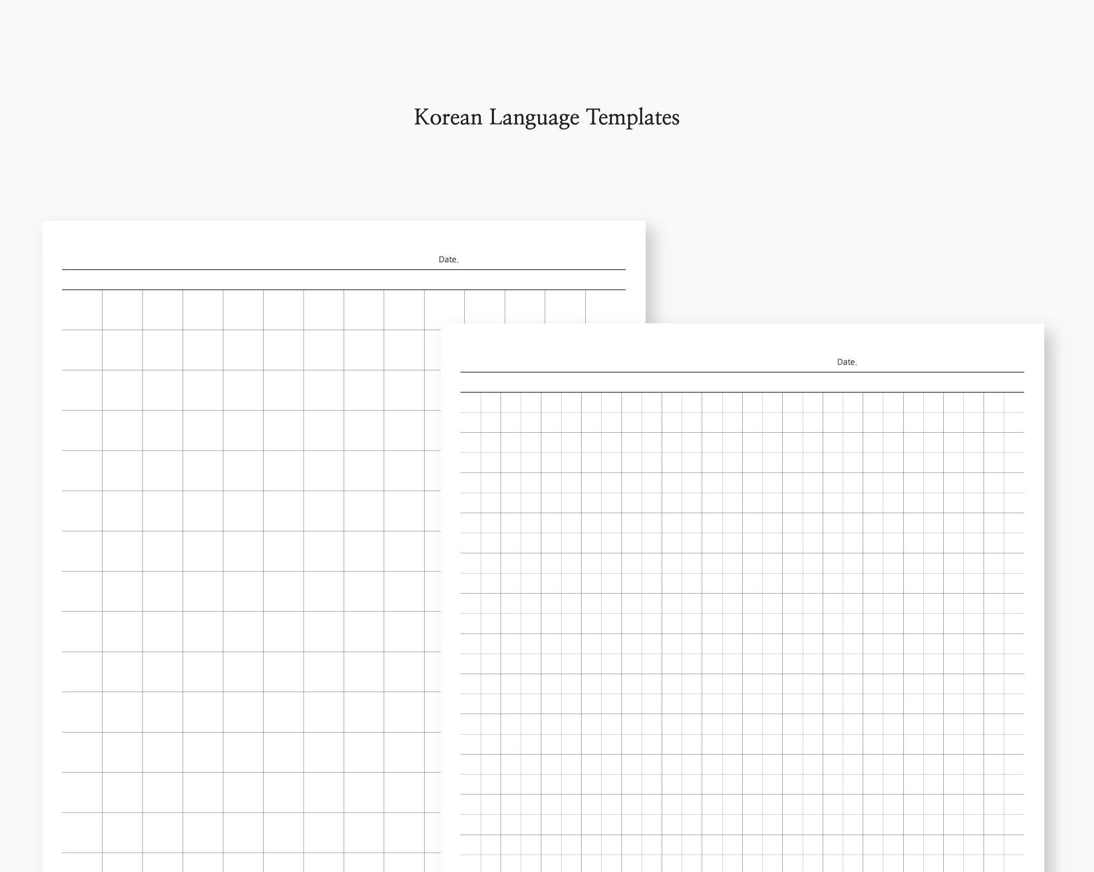 Digital Language Learning Template Bundle Korean Japanese Chinese Voca ...
