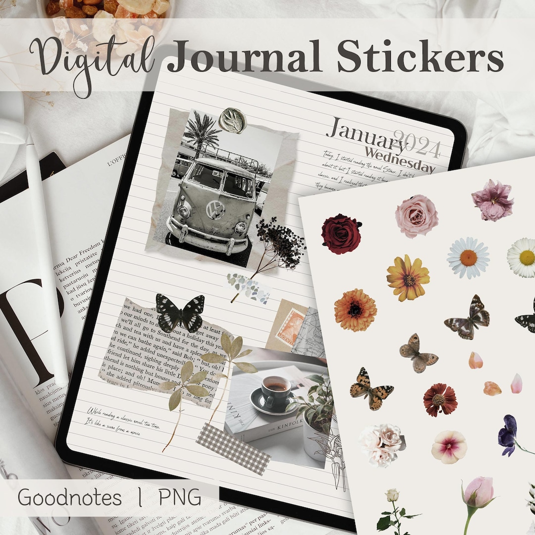 Digital Journal Stickers Bullet Journal Stickers Stickers for iPad Pre ...