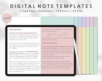 Digital Note Templates Two Column Digital Notetaking Printable | Etsy